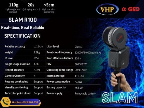 Máy Scan 3D ALPHA GEO SLAM R100 - Trắc Địa Hoàng Phát