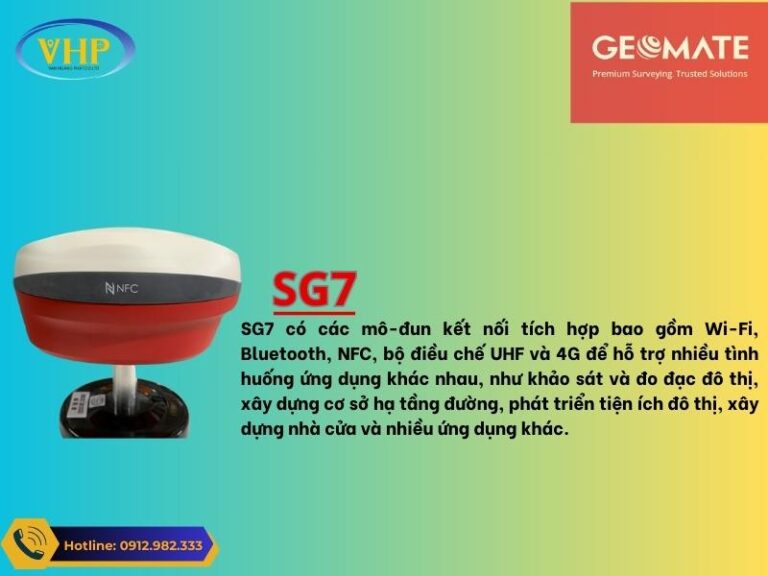 Máy GPS RTK Geomate SG7 - Chất Lượng - Đa Dạng Liên Kết - 608 kênh